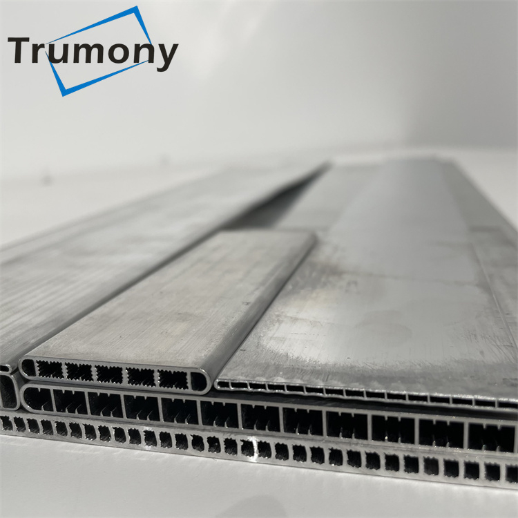 Brazed Microchannel Coils Aluminum Flat Tube Fins Aluminum Radiator ...